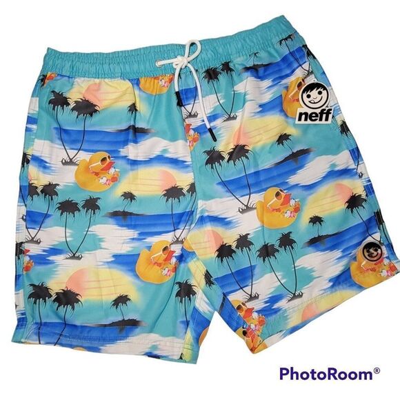 Neff | Swim | Neff Swim Trunks Boardshorts Mens Sz Large Hawaiian ...